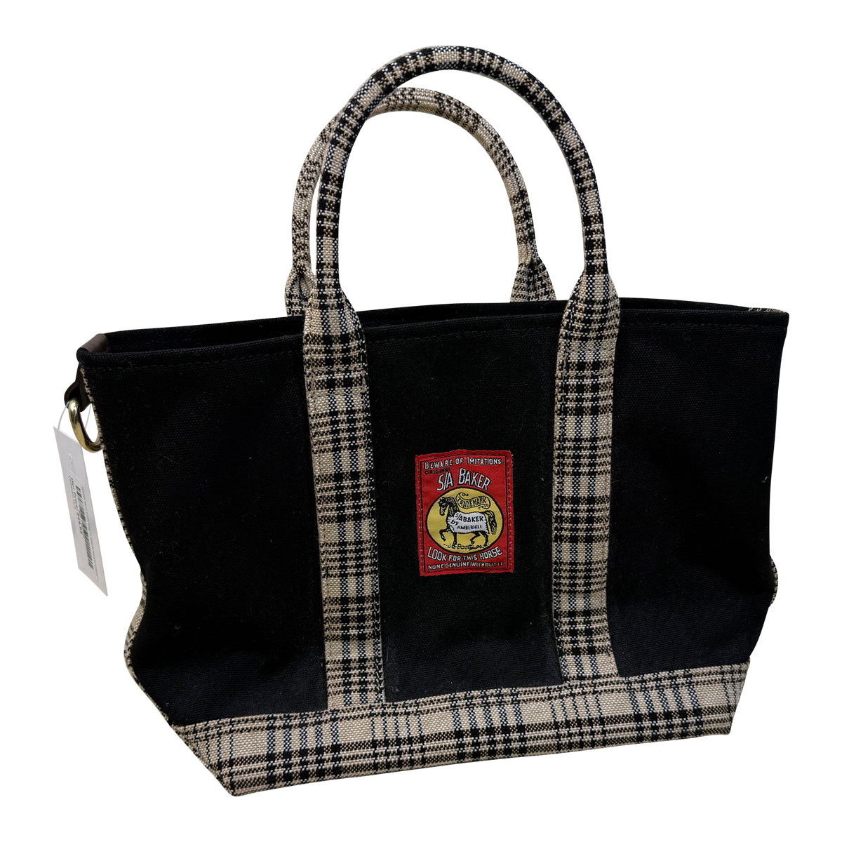 Baker Mini Tote Bag in Black/Baker Plaid – The Tried Equestrian