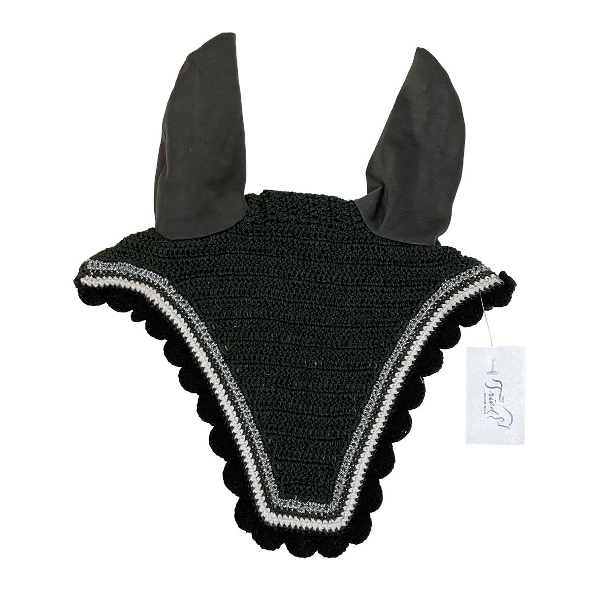 Equine Couture Fly Bonnet in Titanium - Full – The Tried Equestrian