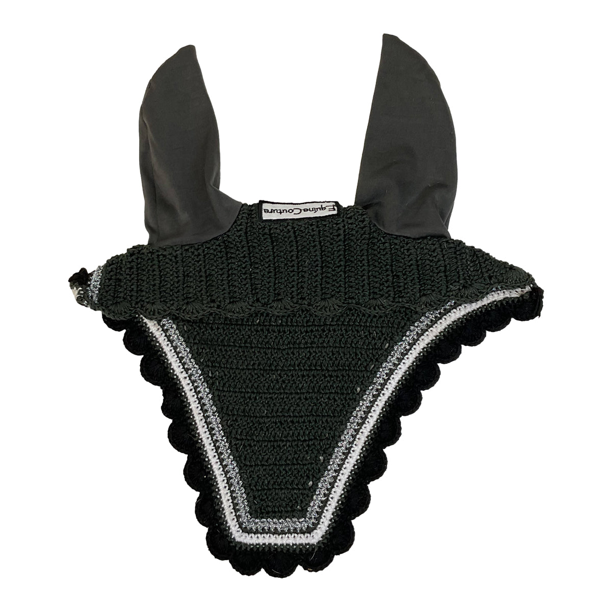 Equine Couture Fly Bonnet in Titanium - Full – The Tried Equestrian