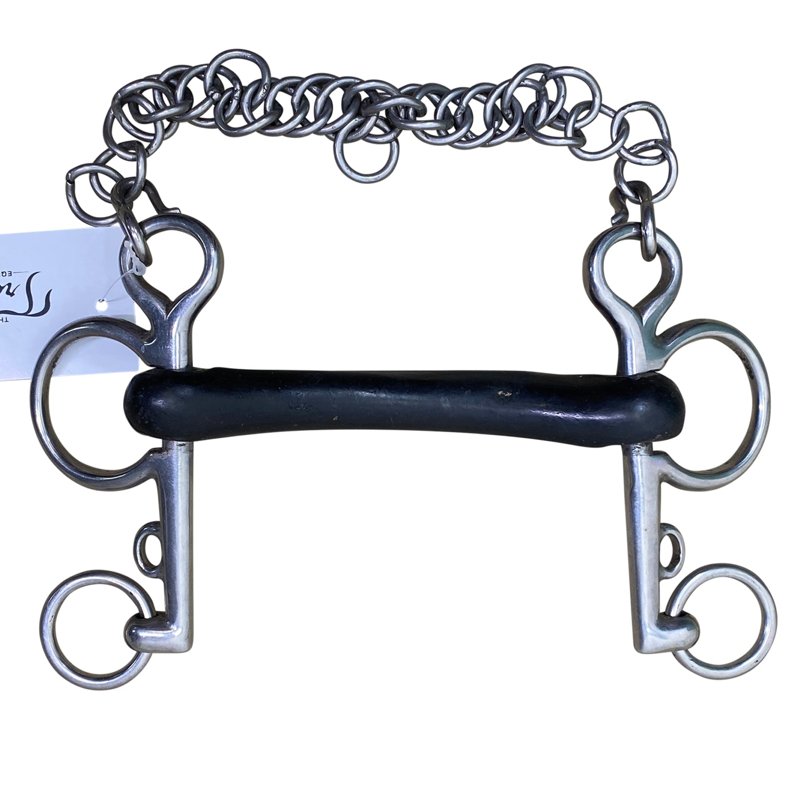 Rubber Mullen Mouth Pelham Bit in Black/Stainless Steel - 5.5" – The ...