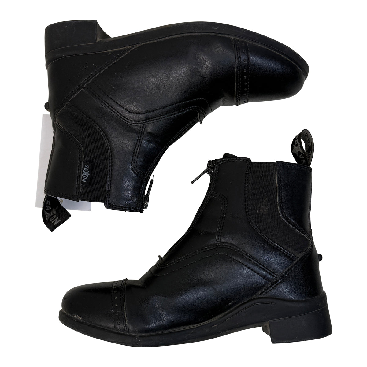 Saxon Syntovia Zip Paddock Boots in Black - Children's 2 – The Tried ...