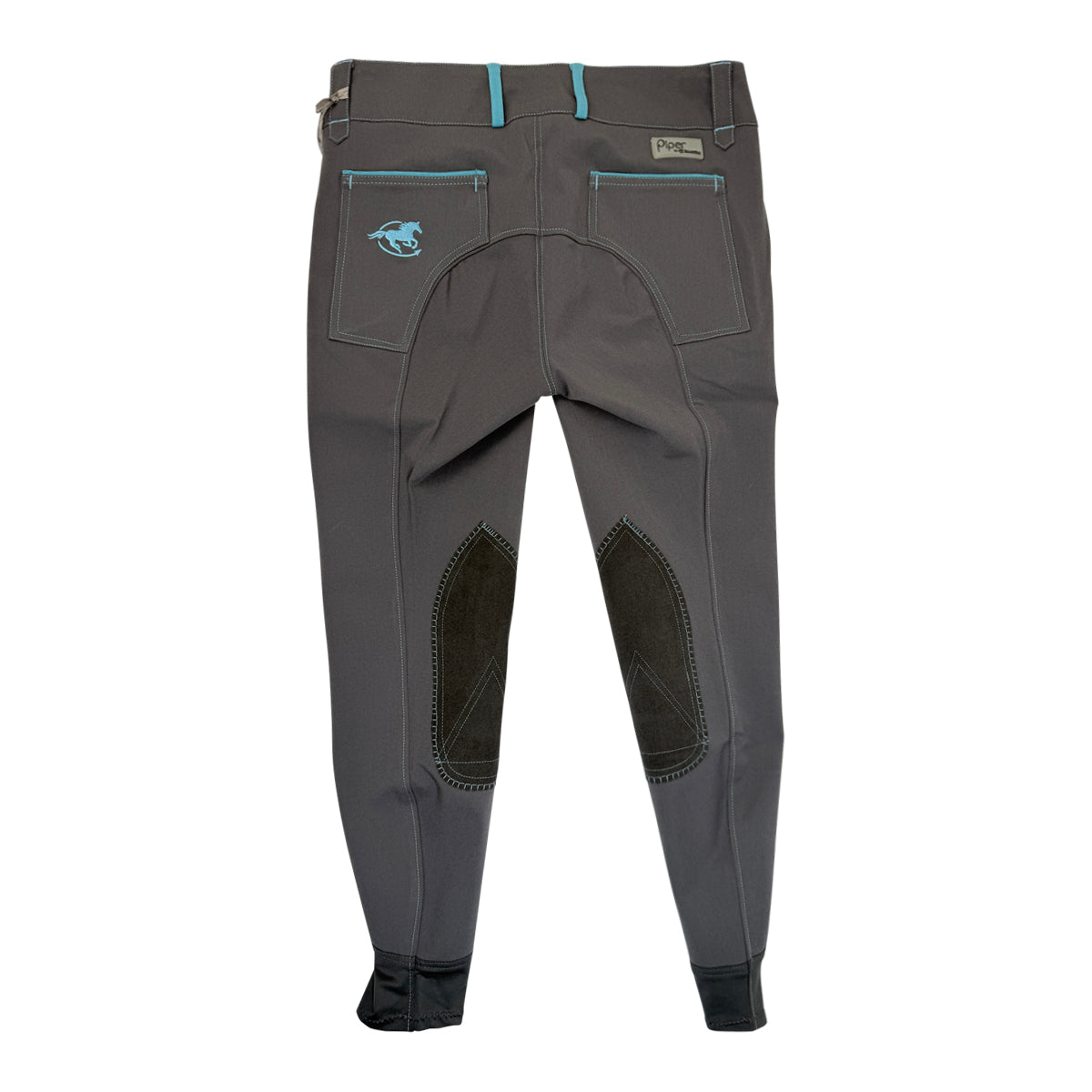 SmartPak Piper Breeches in Grey/Turquoise - Women's 30R – The Tried ...
