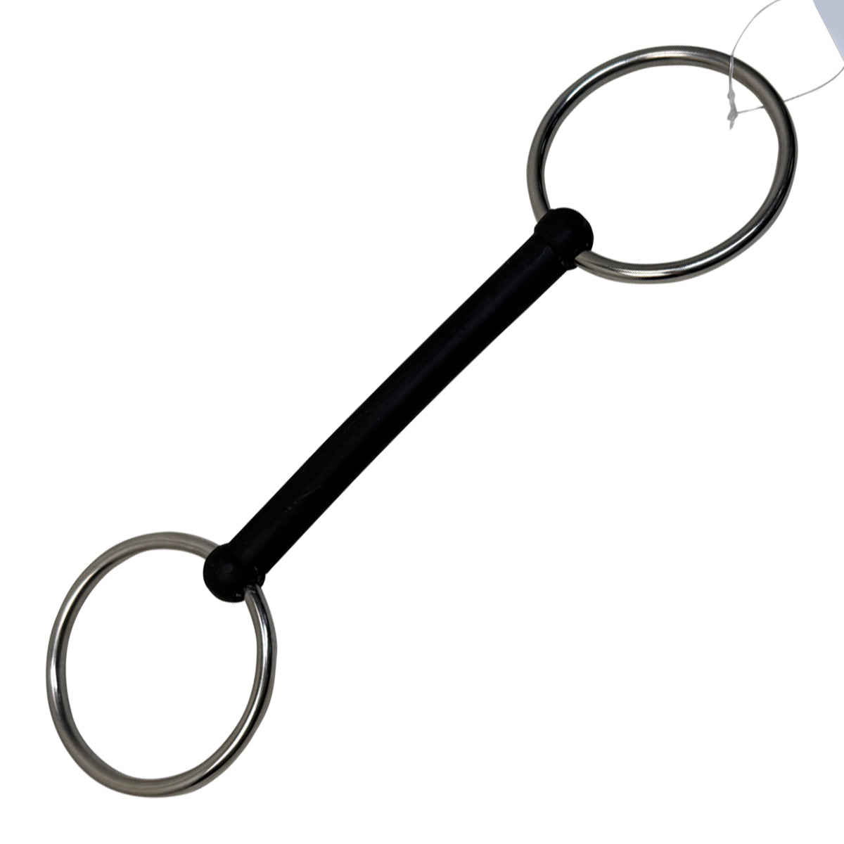 Soft Rubber Loose Ring Mullen Mouth Bit in Black/Stainless Steel - 5 ...