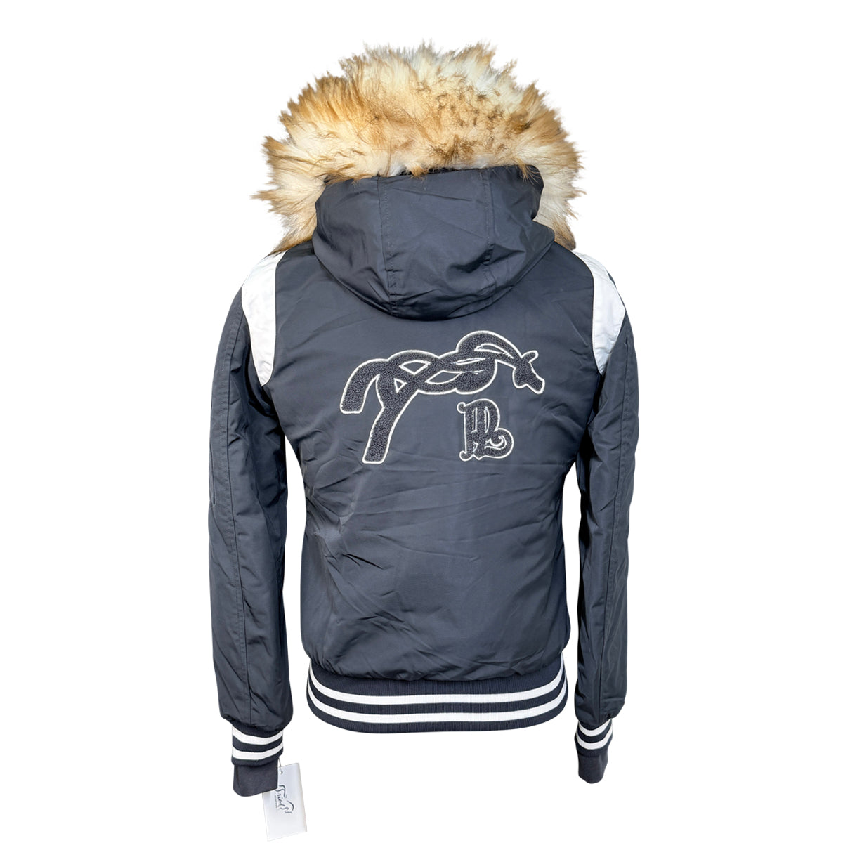 Penélope 'Lyon' University Bomber Jacket in Navy/White - Women's Small ...