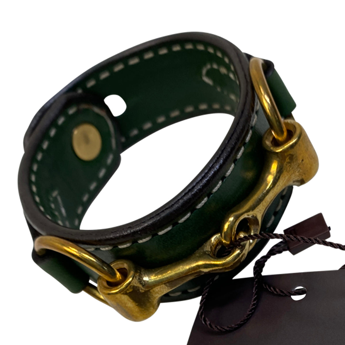 Rebecca Ray Snaffle Cuff Bracelet in Hunter/Gold – The Tried Equestrian
