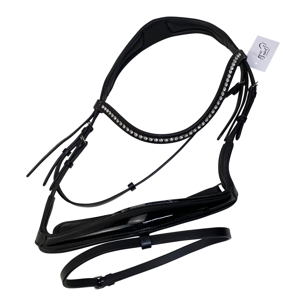 Correct Connect Pro-fit Comfort Bridle w/Patent Noseband in Black - Ov ...