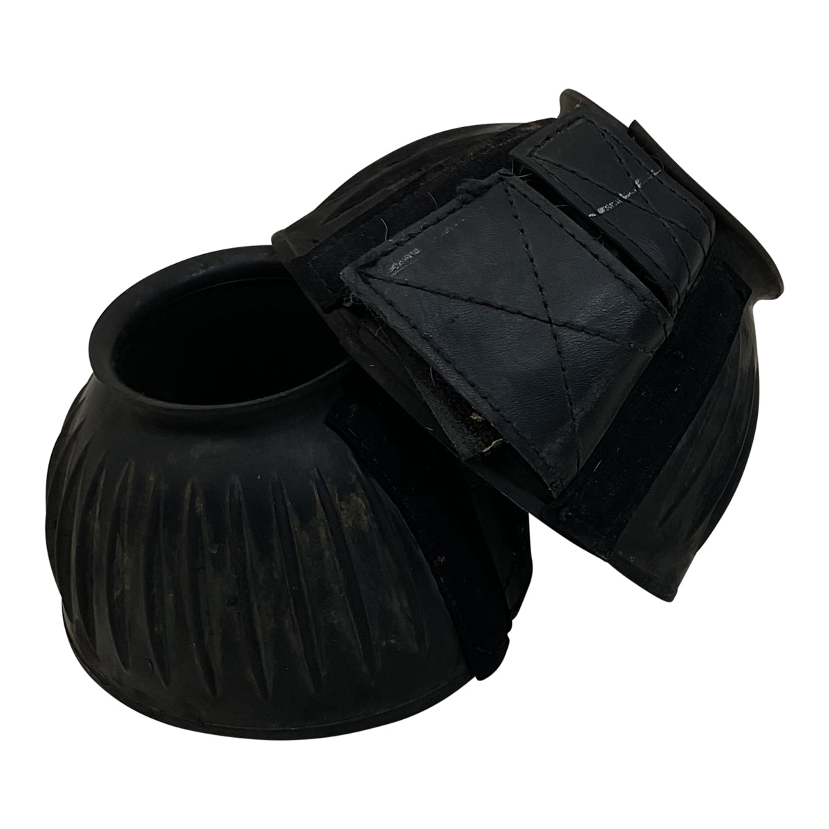 Centaur Ribbed Velcro Bell Boots in Black - XL – The Tried Equestrian